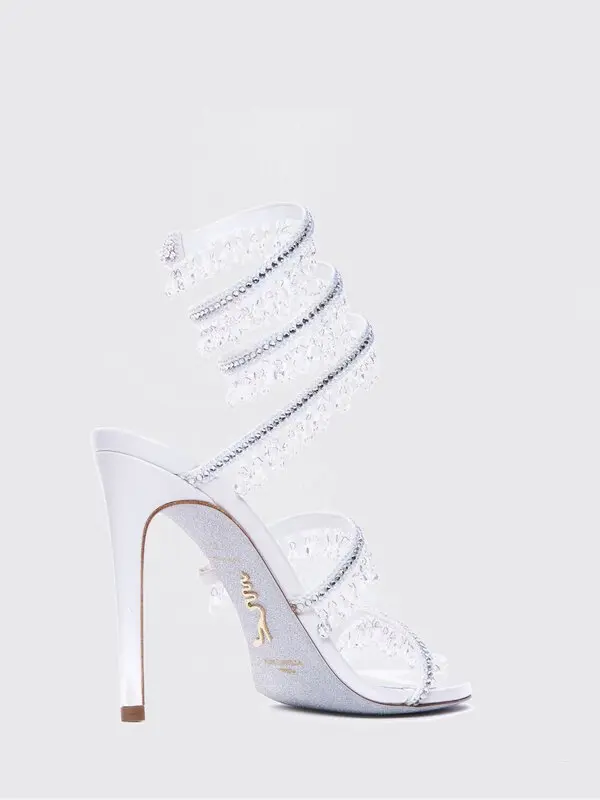 Rene Caovilla Embellished Spiral Heeled Sandals