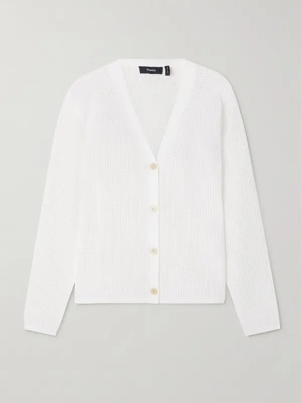 Theory Pointelle-knit Cardigan