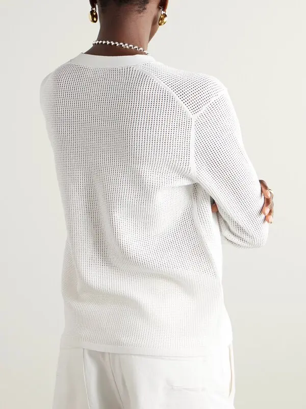 Theory Pointelle-knit Cardigan