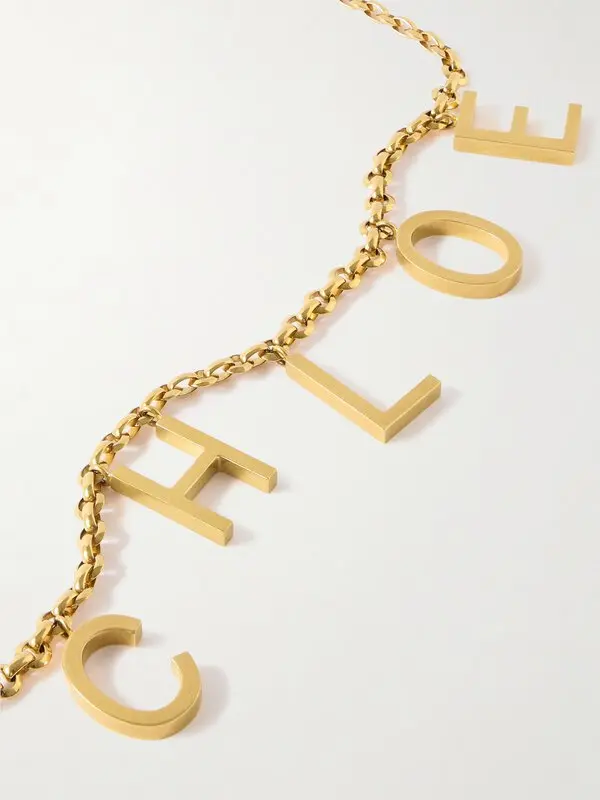 Chloé Embellished -tone Chain Belt - Gold