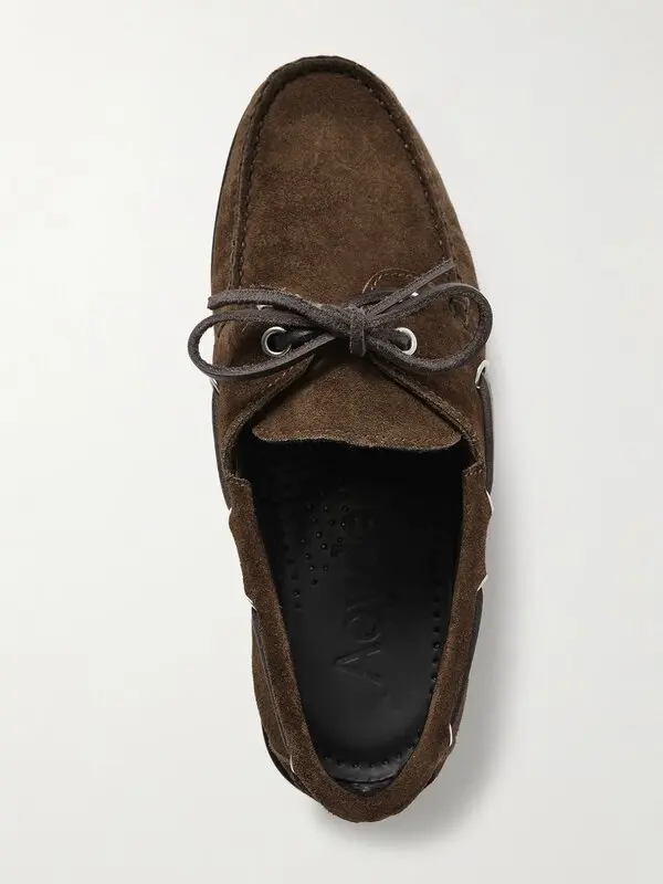 AeydĒ Harris Suede Boat Shoes - Brown