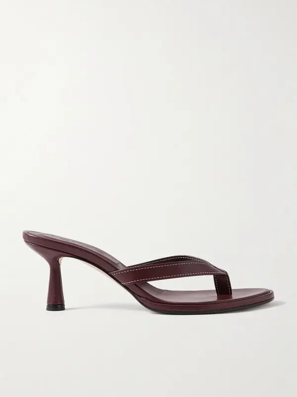 AeydĒ Daphne Leather Sandals - Burgundy