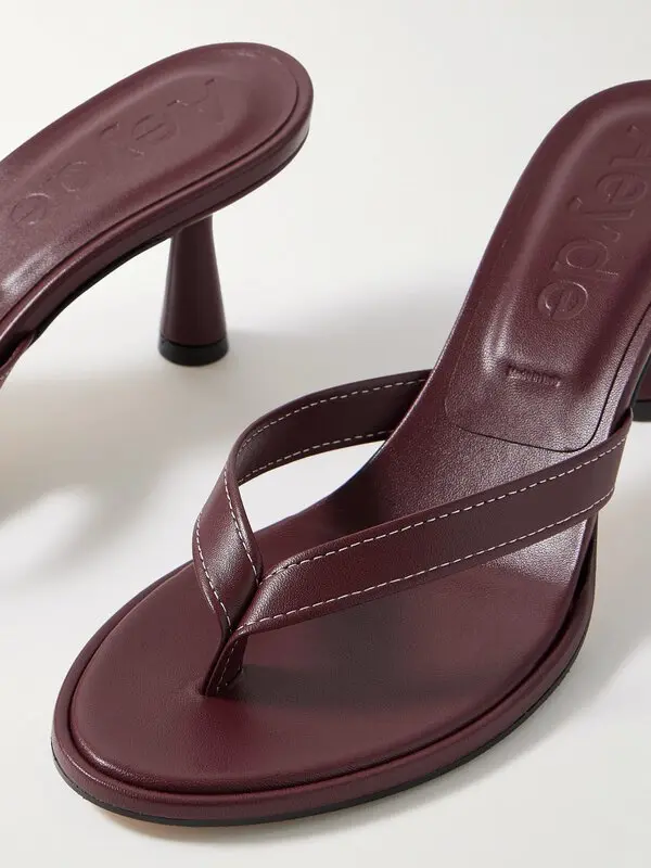 AeydĒ Daphne Leather Sandals - Burgundy