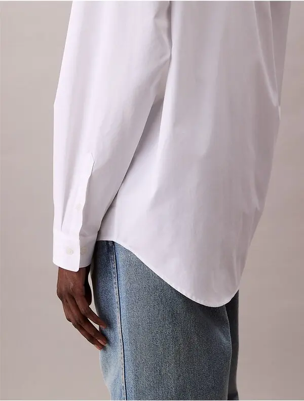 Calvin Klein Oversized Cotton Poplin Button-down - Brilliant White