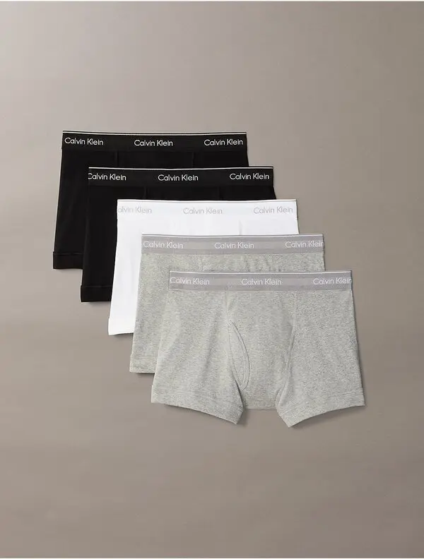 Calvin Klein Cotton Classics 5-pack Trunk - Black / Heather Grey / White