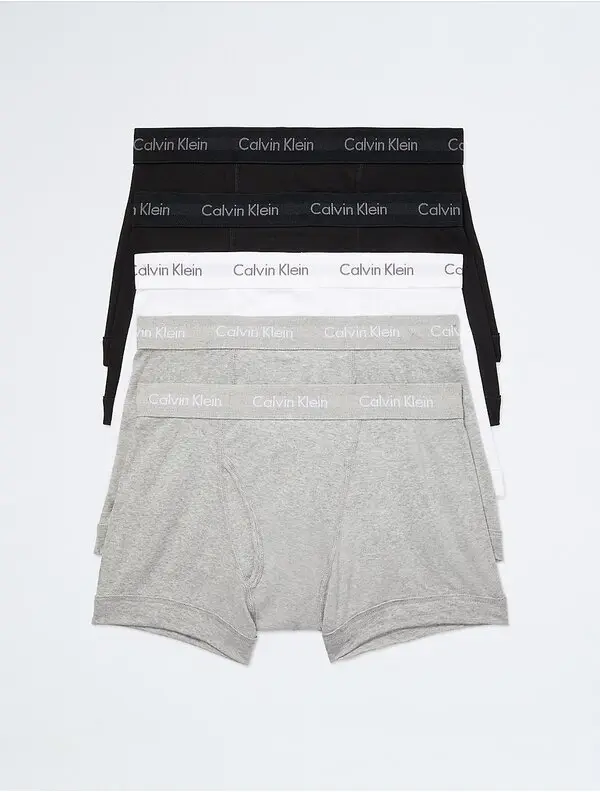 Calvin Klein Cotton Classics 5-pack Trunk - Black / White / Grey