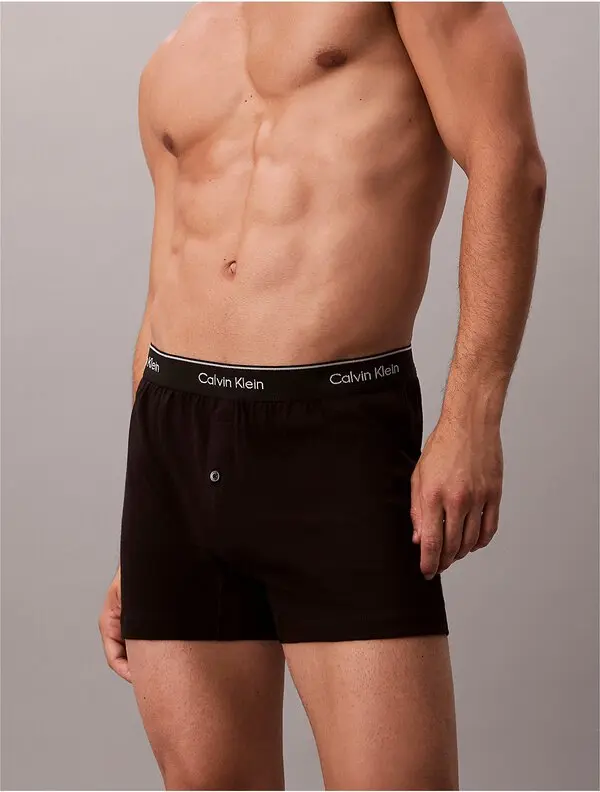 Calvin Klein Cotton Classics 3-pack Knit Boxer - 3 Black