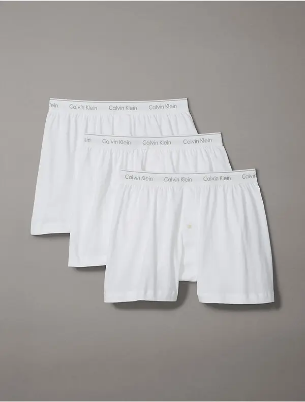 Calvin Klein Cotton Classics 3-pack Knit Boxer - White