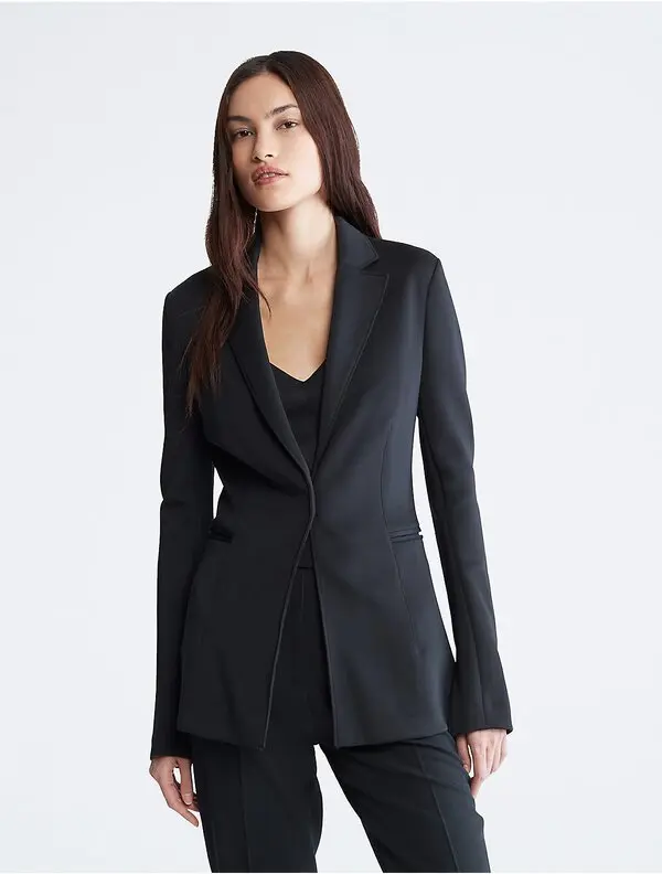 Calvin Klein Technical Knit Long Blazer