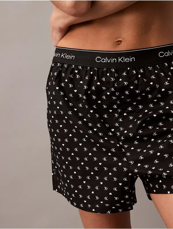 Calvin Klein Icon Cotton Modal V-day Boxer - Black