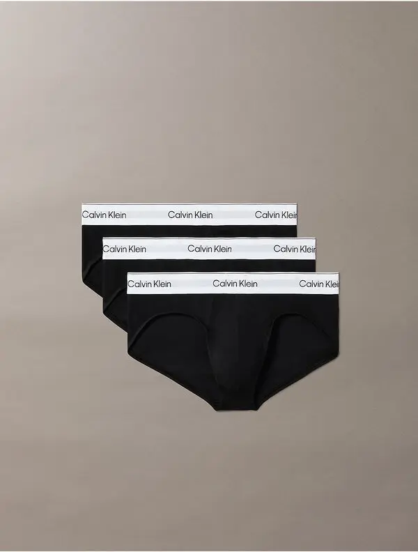 Calvin Klein Icon Cotton Stretch 3-pack Hip Brief - Black