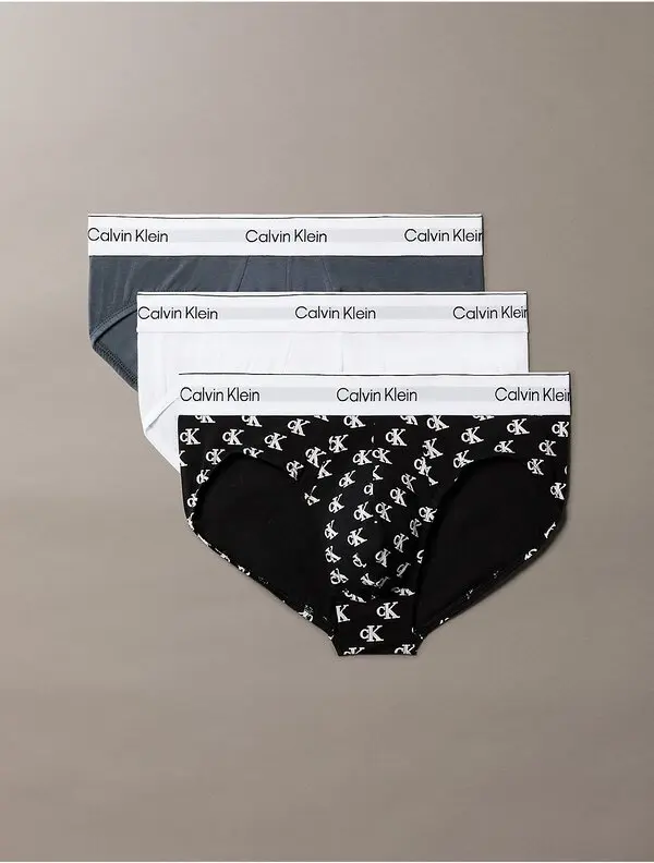 Calvin Klein Icon Cotton Stretch 3-pack Hip Brief - Turbulence Multi