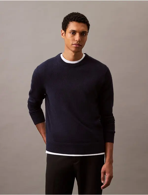 Calvin Klein Classic Cashmere Crewneck Pullover - Dark Sapphire