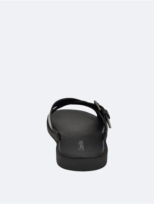 Calvin Klein Cross Strap Slides In Black - 30% Off  display picture 3
