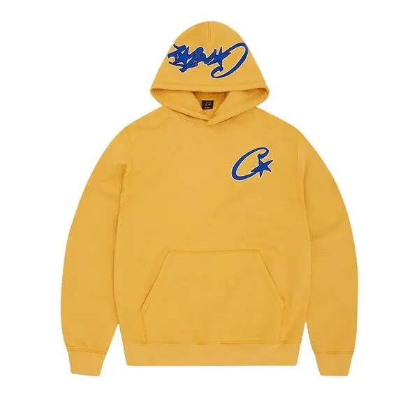 CORTEIZ Satin C Star Appliqué Hoodie - Yellow