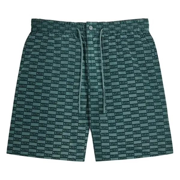 Kith Monogram Mason Short - Green