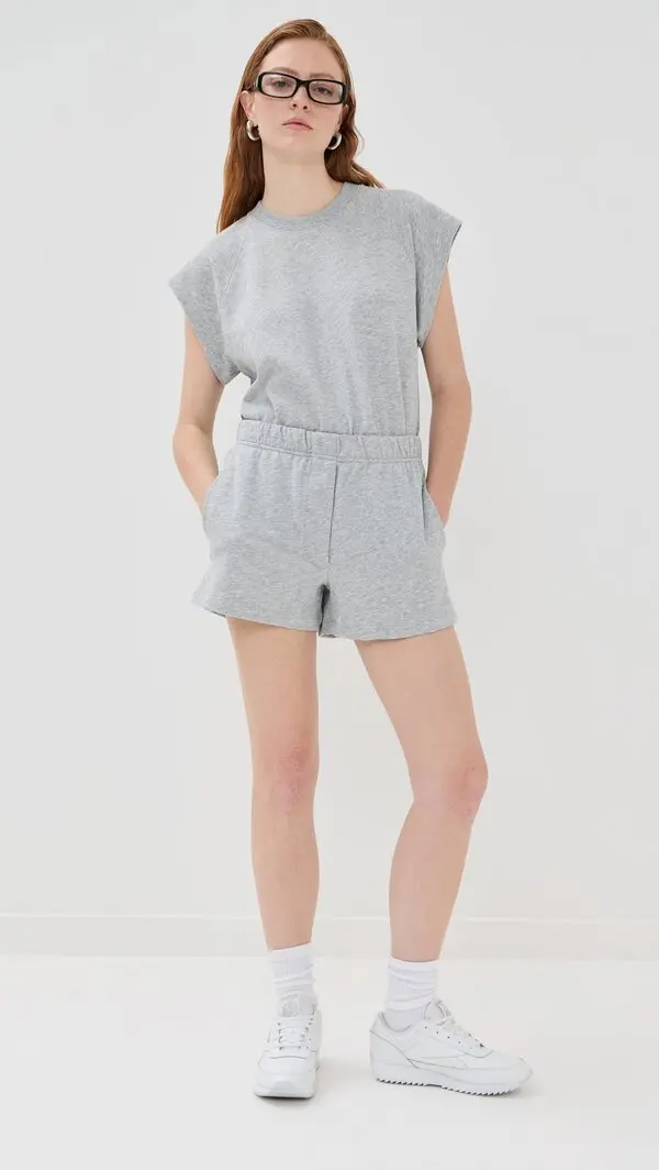 Tibi Lightweight Sweatshirting Short Shorts