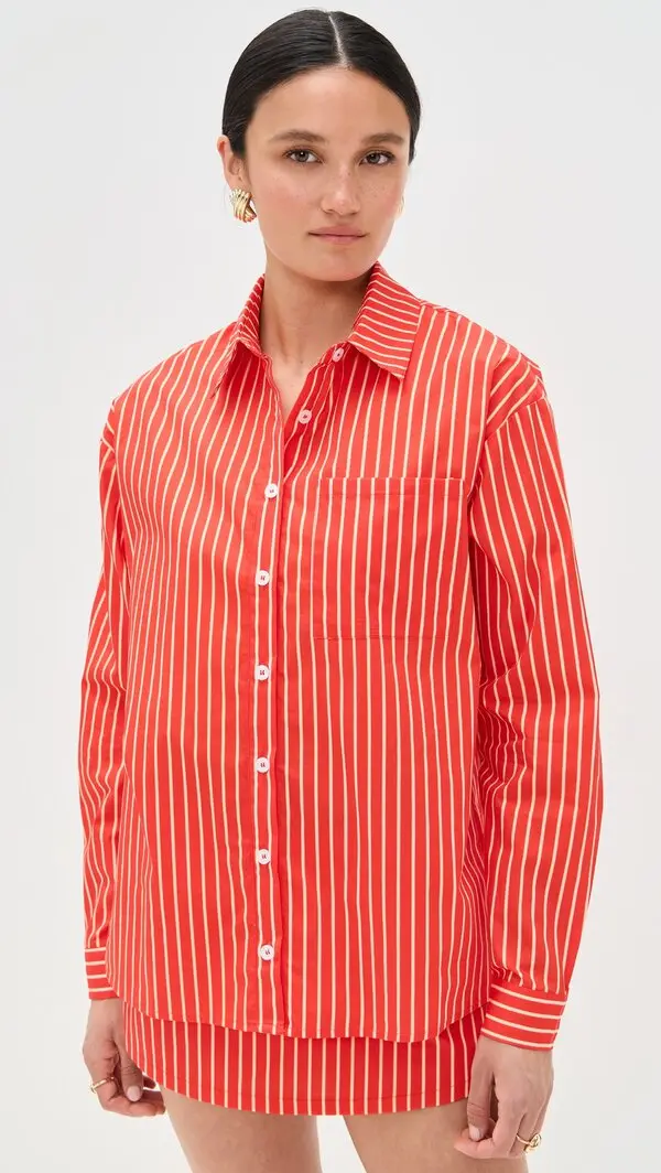 BAILEY ROSE Striped Button-down Shirt