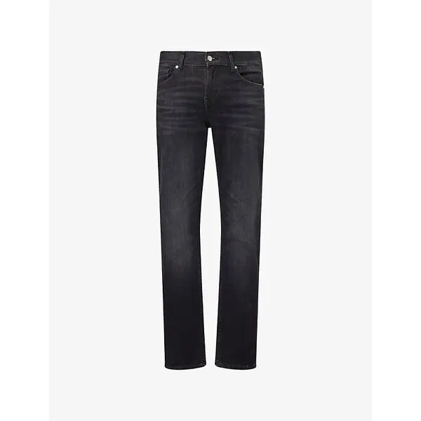 7 For All Mankind Slimmy Tapered-leg Stretch-denim Jeans - Jupiter
