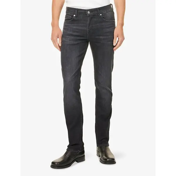 7 For All Mankind Slimmy Tapered-leg Stretch-denim Jeans - Jupiter