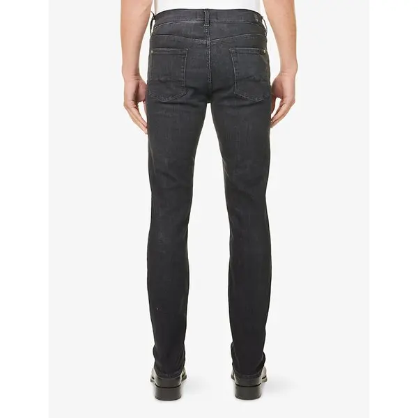 7 For All Mankind Slimmy Tapered-leg Stretch-denim Jeans - Jupiter