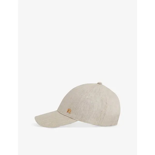 REISS Linen Baseball Cap With Logo - Neutral