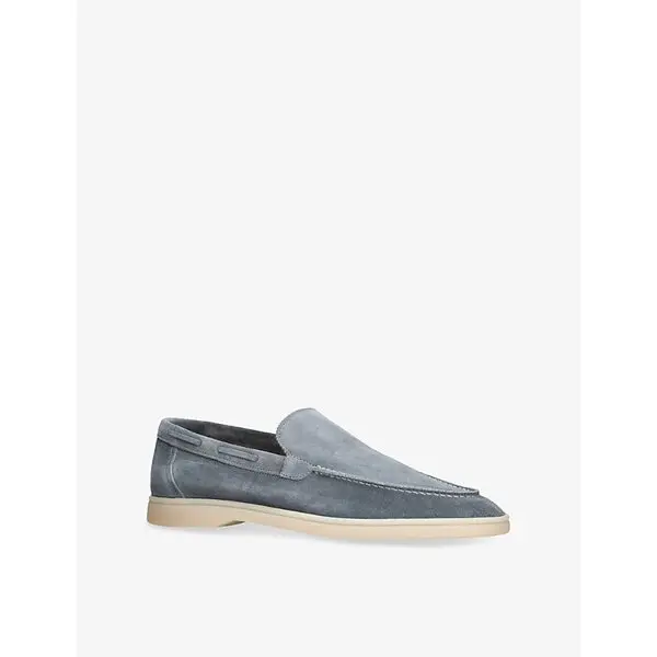 AURELIEN Yacht Suede Loafers - Mid Blue