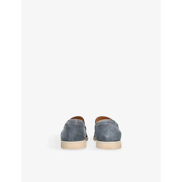 AURELIEN Yacht Suede Loafers - Mid Blue