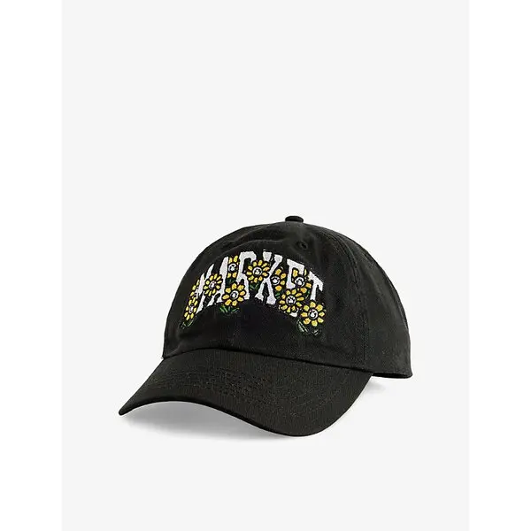 MARKET X London Flower Brand-print Baseball Cap - Black