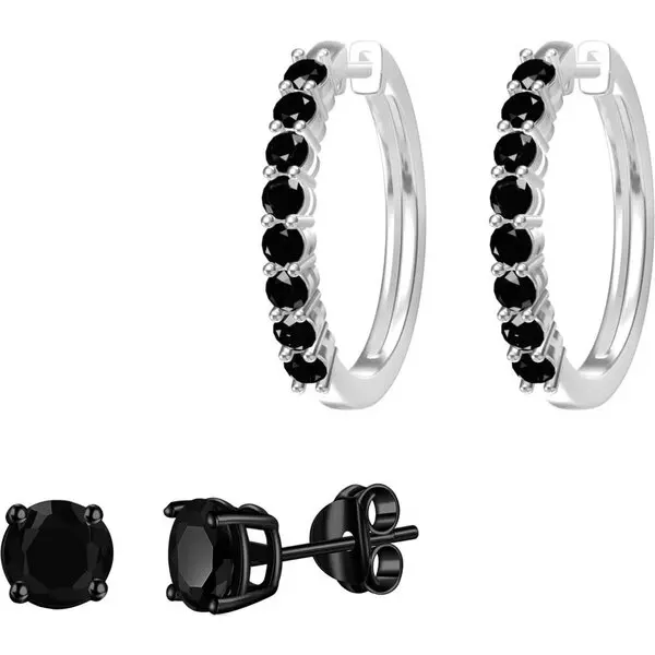 DONATELLO GIAN Studs And Hoops Set - Black