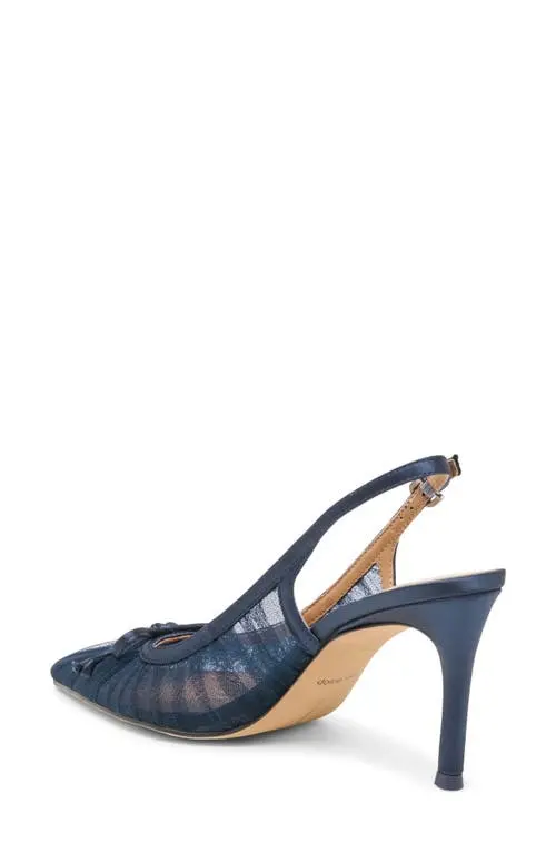 Dolce Vita Slingback Pointed Toe Pumps - Navy Tulle
