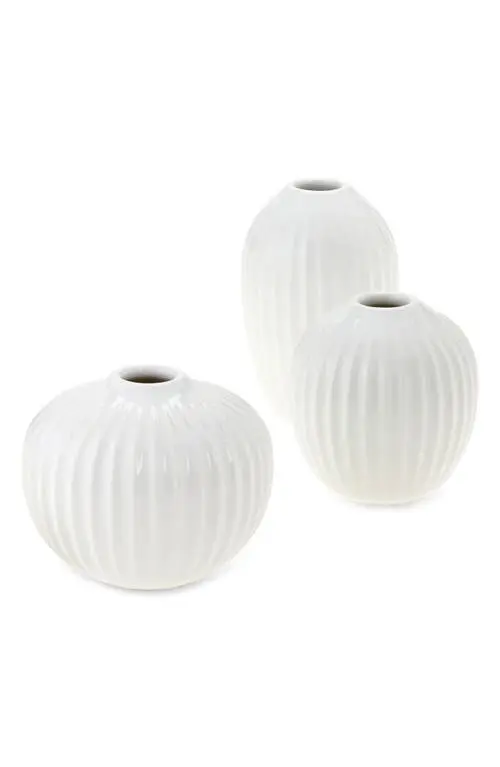 KAHLER Hammershøi Set Of 3 Mini Vases - White