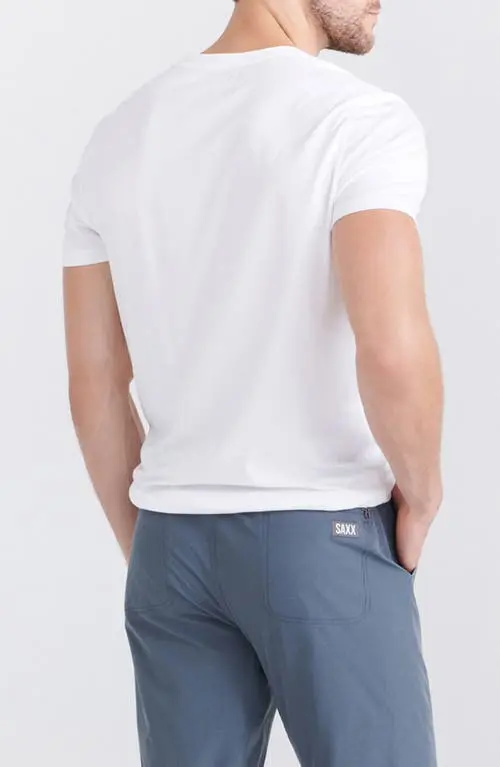 SAXX Droptemp® Cooling Cotton Blend Slim Fit V-neck Undershirt - White
