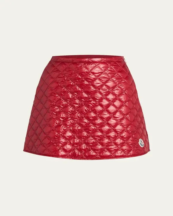 Moncler Quilted A-line Mini Skirt