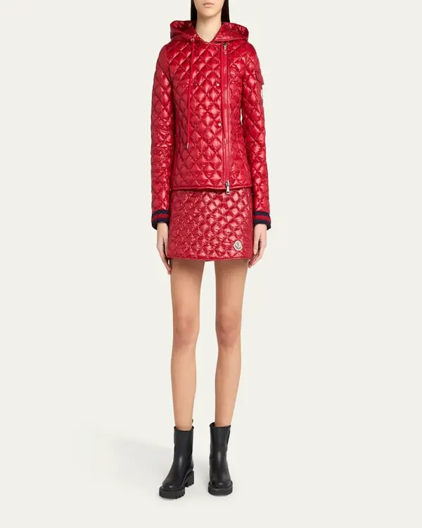 Moncler Quilted A-line Mini Skirt