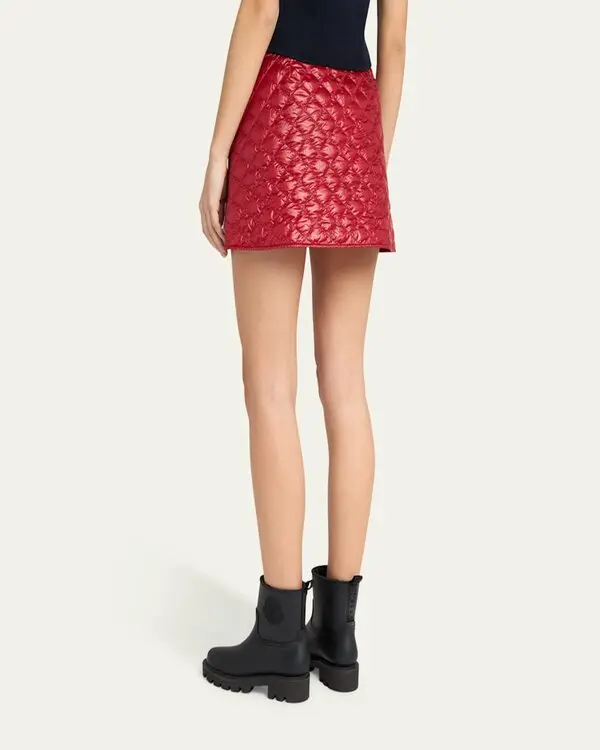 Moncler Quilted A-line Mini Skirt