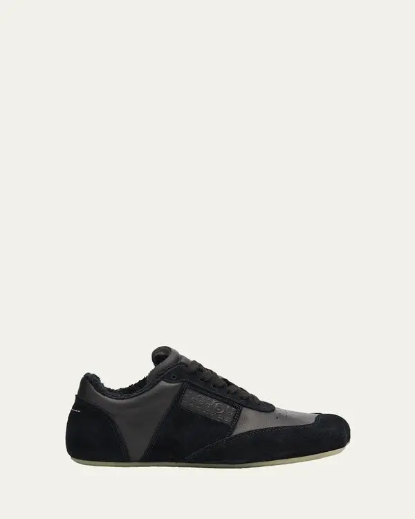 MAISON MARGIELA Anatomic Mixed Leather Sneakers - Black