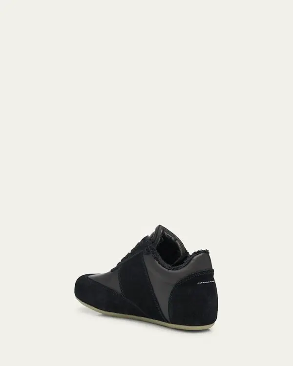 MAISON MARGIELA Anatomic Mixed Leather Sneakers - Black