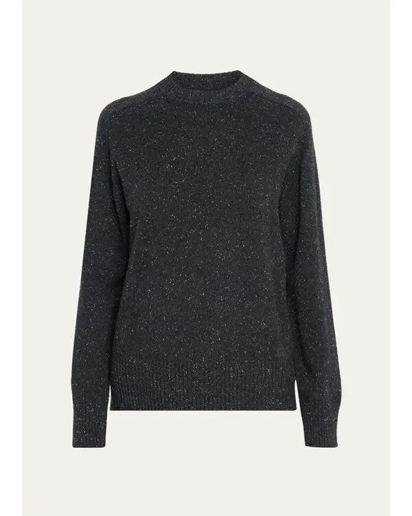 Loulou De Saison Baltra Cashmere Crewneck Sweater - Peppered A