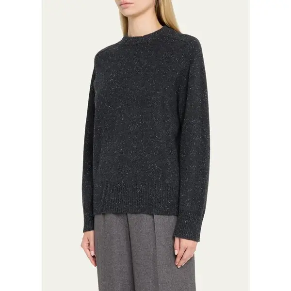 Loulou De Saison Baltra Cashmere Crewneck Sweater - Peppered A