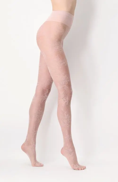 Oroblu Floral Patterned Lace Tights - Blush
