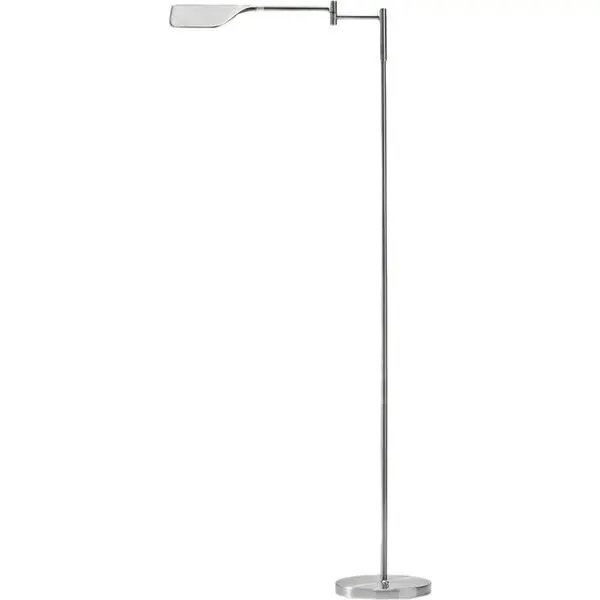 BRIGHTECH Leaf 53" Industrial Led Task Floor Lamp With Metal Empire Shade - Silver