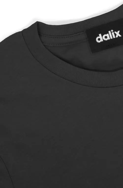 DALIX Lil Flower Lightweight Jersey Tee - Dark Gray
