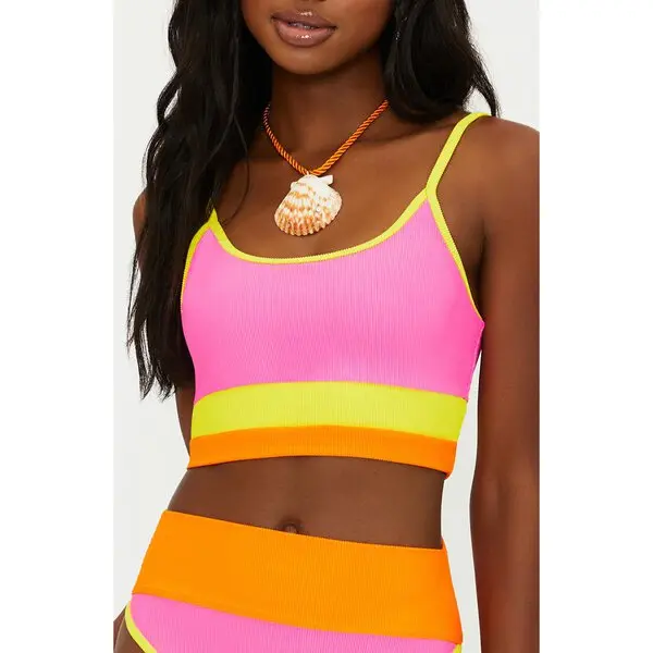 Beach Riot Eva Colorblock Bikini Top - Soleil Col