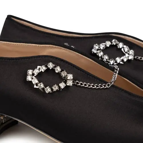 AIMEE ANN LOU Iris Slip-on Oxford In Satin