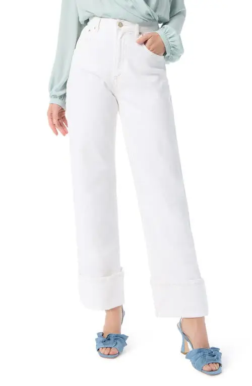 DO BY DEE OCLEPPO High-waist Cuffed Wide-leg Jeans - White Wash