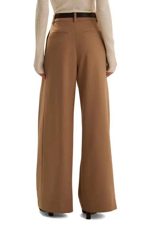 FAVORITE DAUGHTER Pleated Wide-leg Trousers - Camel