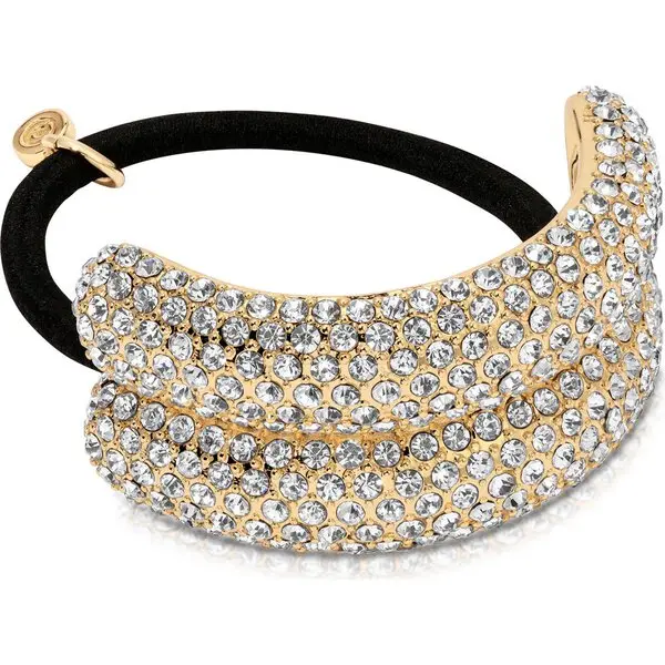 Ettika Crystal Ponytail Holder - Gold