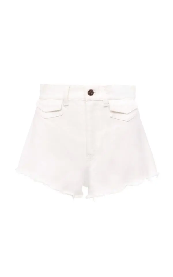 Chloé Cut-off Denim Shorts - White