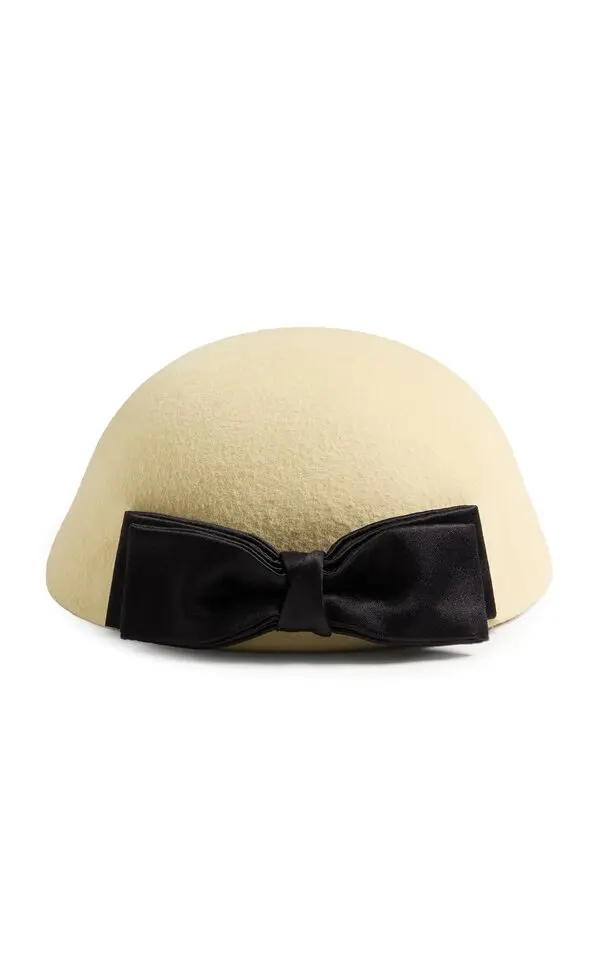Valentino Garavani Bow-detailed Felt Beret - White
